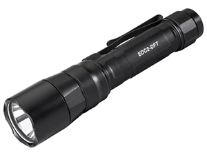 SureFire EDC2-DFT Dual Fuel Turbo 25/700 Lumen Flashlight, Black