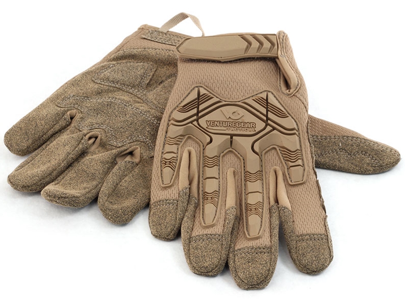 Venture Gear Tactical Heavy Duty Impact Operator Gloves, Tan